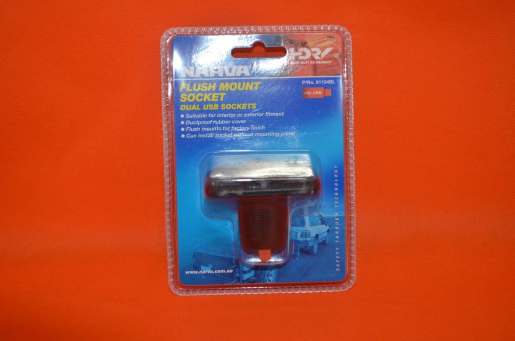 Narva - Flush Mount Dual USB Socket - Caramart Caravans & Trailers