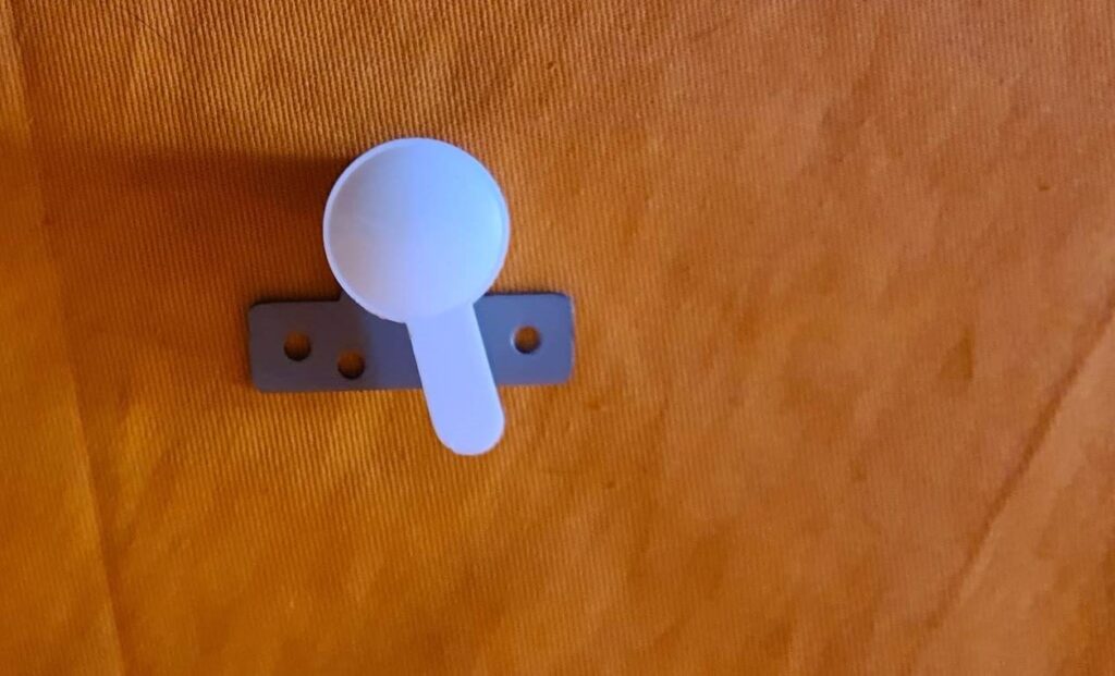 Vintage window knob lock with metal plate - Caramart Caravans & Trailers